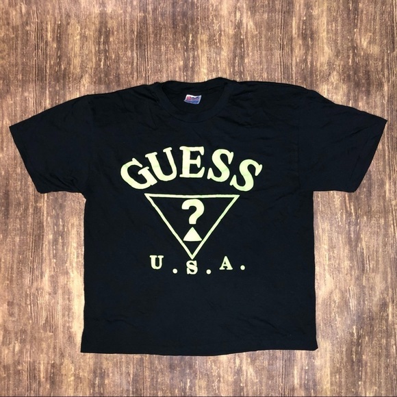 Guess | Shirts | Vintage Guess Usa Black Tee | Poshmark